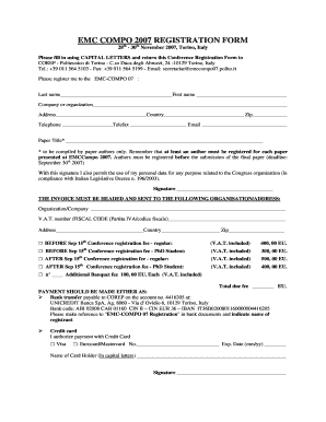 Fillable Online Emc compo 2007 registration form - EMC Compo 2007 ...