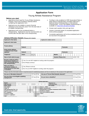 Fillable Online Young Athlete Assistance Program Application Fax Email ...