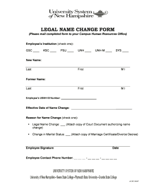 Fillable Online Legal Name Change Form Fax Email Print - pdfFiller