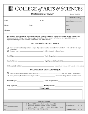 Fillable Online american Declaration of Major Fax Email Print - pdfFiller