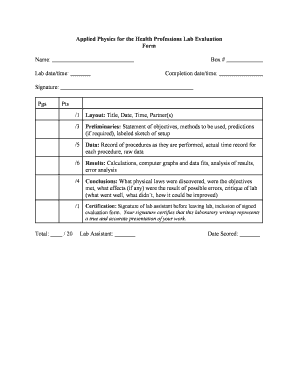 Fillable Online andrews Applied Physics for the Health Professions Lab ...