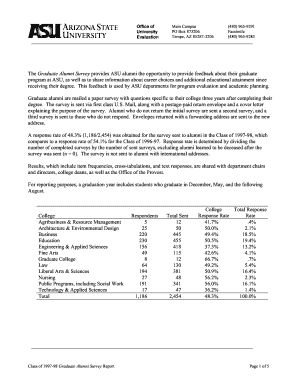 Fillable Online asu 97-98 grad alumni report - asu Fax Email Print ...