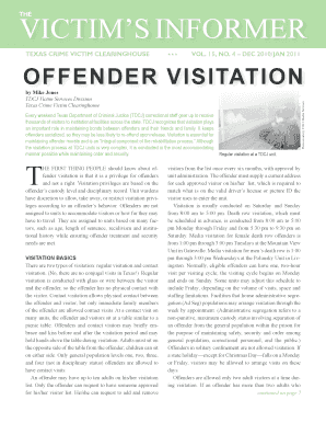 Victims Informer - Texas Department Of Criminal Justice - Tdcj State Tx ...