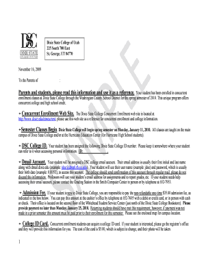 Fillable Online dixie DIXIE STATE COLLEGE OF UTAH - dixie Fax Email Print - pdfFiller