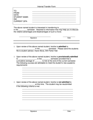 Fillable Online duq Internal Transfer Form - duq Fax Email Print ...