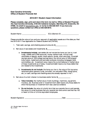 Fillable Online Student Asset Information Form Fax Email Print - pdfFiller