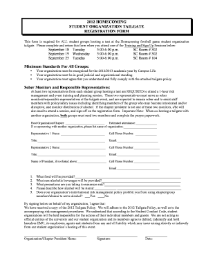 Fillable Online emich Student Org Tailgate Registration Form - Eastern ...