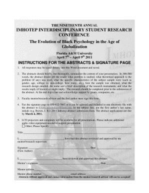 Fillable Online famu imhotep interdisciplinary form Fax Email Print ...