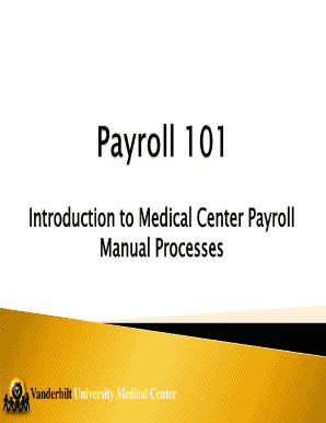 Fillable Online dof mc vanderbilt Payroll 101 - Vanderbilt University ...