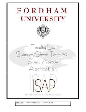 Fillable Online fordham FORDHAM UNIVERSITY - fordham Fax Email Print - pdfFiller