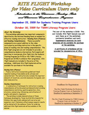 Fillable Online tsrhc rite flight for video users flyer info and reg ...