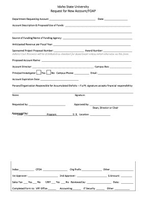 Fillable Online isu isu narf form Fax Email Print - pdfFiller