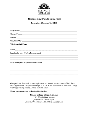 Fillable Online Entry Name Fax Email Print - pdfFiller