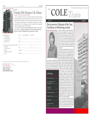 Fillable Online jsu Friends of the Houston Cole Library - Jacksonville ...