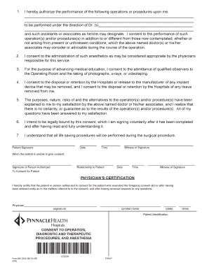Consent For Administration Of Blood & Blood Components - Fill and Sign ...