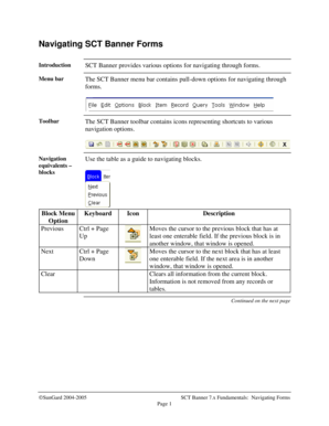 Fillable Online Navigating SCT Banner Forms Fax Email Print - pdfFiller