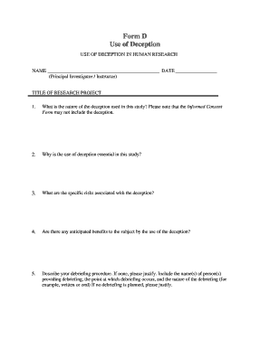 Fillable Online lewisu Form D Use of Deception - lewisu Fax Email Print ...