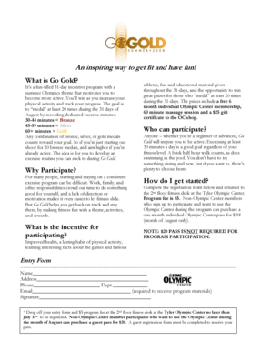 Fillable Online GoGold Entry form.doc Fax Email Print - pdfFiller