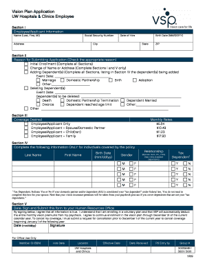 Fillable Online uwhealth VSP Vision Application (pdf) - uwhealth Fax ...