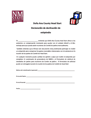 Fillable Online nmsu Do a Ana County Head Start Physical Exam Form ...