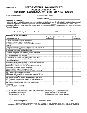 Fillable Online neiu online reference form neiu Fax Email Print - pdfFiller