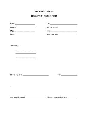 Fillable Online pmc PINE MANOR COLLEGE DEGREE AUDIT REQUEST FORM - pmc ...
