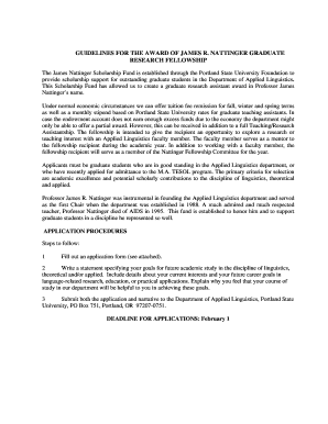 Fillable Online pdx nicra pdxedu form Fax Email Print - pdfFiller