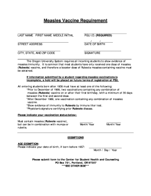 Fillable Online pdx Measles Requirement Complete Form-1.doc - pdx Fax ...