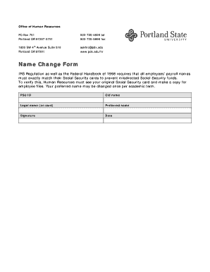 Fillable Online pdx state of or forms for name change pdx or Fax Email Print - pdfFiller