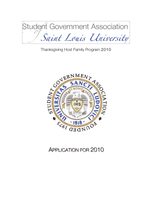 Fillable Online slu APPLICATION FOR - Saint Louis University - slu Fax Email Print - pdfFiller