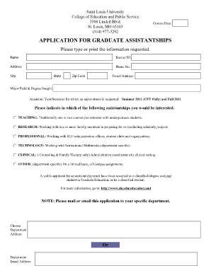 Fillable Online slu Saint Louis University College of Education and ...