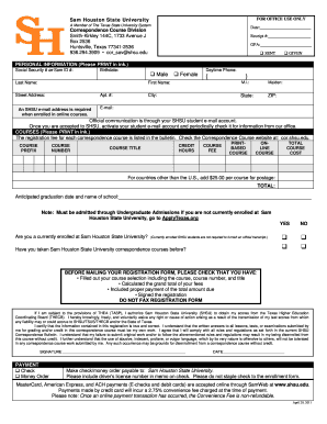Fillable Online shsu how to disenroll from shsu form Fax Email Print ...