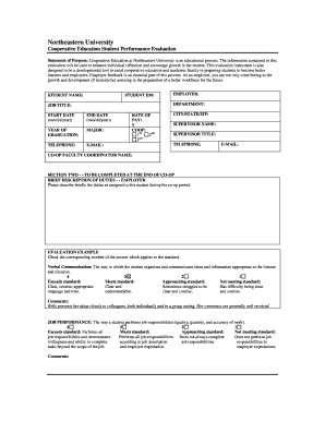 Fillable Online northeastern Evaluation (pdf form - fill in the blanks) - Northeastern ...