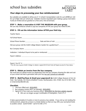 Fillable Online smith Bus Subsidy Form - Smith College - smith Fax ...