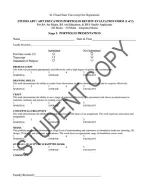 Fillable Online stcloudstate Evaluation forms provide more information ...
