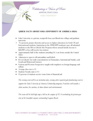 Fillable Online soka Saturday, October 13, 2012 - Soka University - soka Fax Email Print - pdfFiller