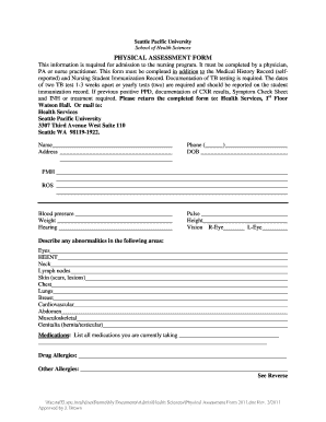 Fillable Online spu Please Return The Completed form To - Seattle ...