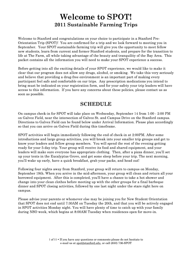 Fillable Online SPOT Sustainable Farming Trip Guide Fax Email Print ...