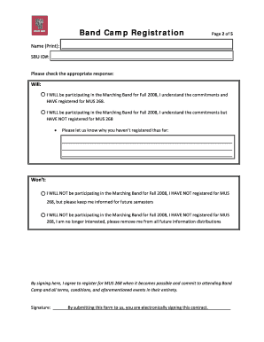 Fillable Online stonybrook Band Camp Registration - Stony Brook ...