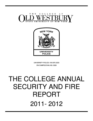 Fillable Online oldwestbury The College Campus Safety Report - SUNY ...