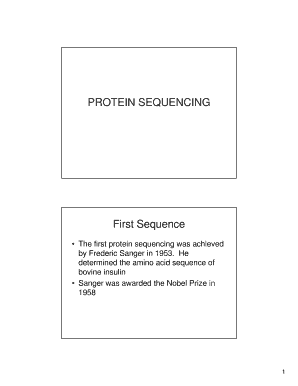 Fillable Online PROTEIN SEQUENCING Fax Email Print - pdfFiller