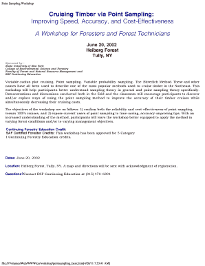 Fillable Online esf Cruising Timber via Point Sampling - SUNY College ...