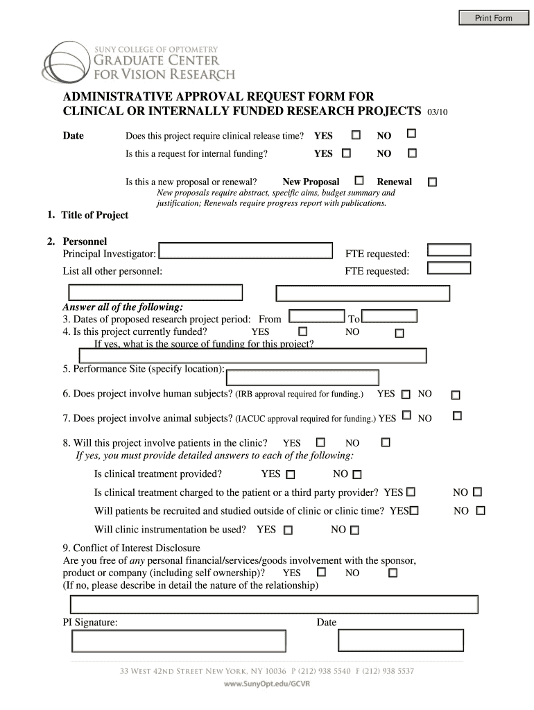 Fillable Online Administrative Approval Request Form Fax Email Print - pdfFiller
