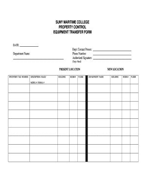 Fillable Online Equipment Transfer Form Fax Email Print - pdfFiller