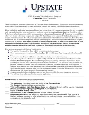 Fillable Online upstate TEEN - SUNY Upstate Medical University - upstate Fax Email Print - pdfFiller