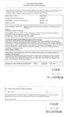 Fillable Online Graduate Course Approval Form for Curriculum and Instruction Fax Email Print ...