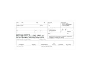 Fillable Online uwb Husky card account payroll deduction authorization ...