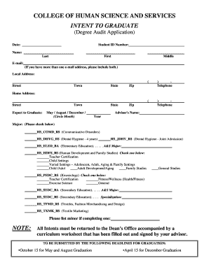 Fillable Online uri Intent to Graduate form - uri Fax Email Print ...