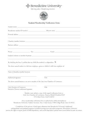 Fillable Online ben Download form - Benedictine University - ben Fax ...