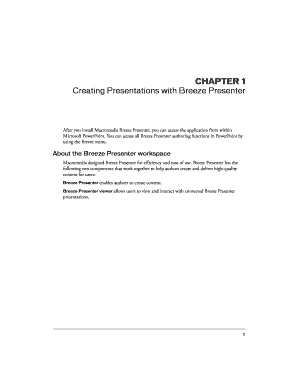 Fillable Online Creating Presentations with Breeze Presenter Fax Email ...